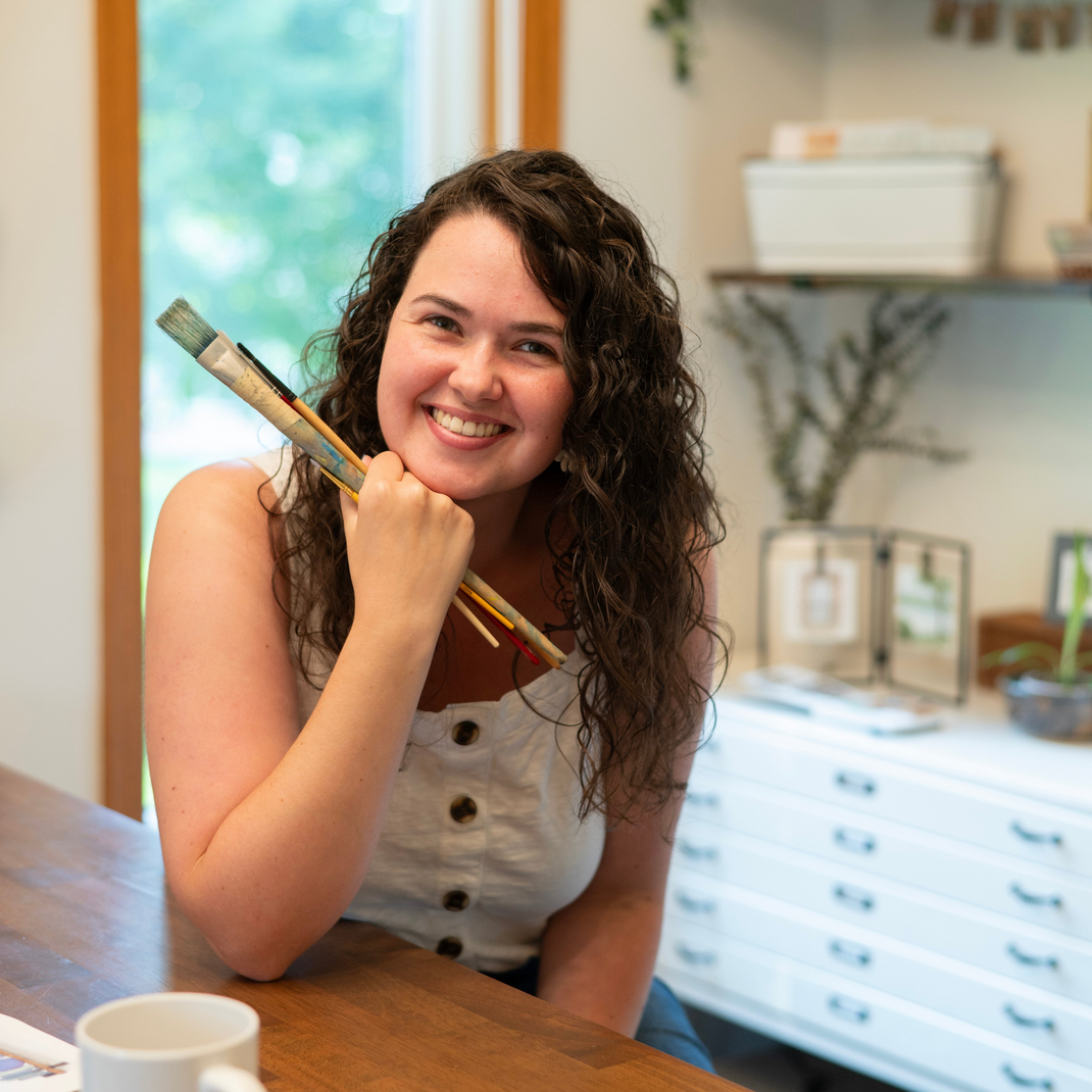 Book Stack - Pen and Watercolor Archival Art Print – alyssawhetstoneart